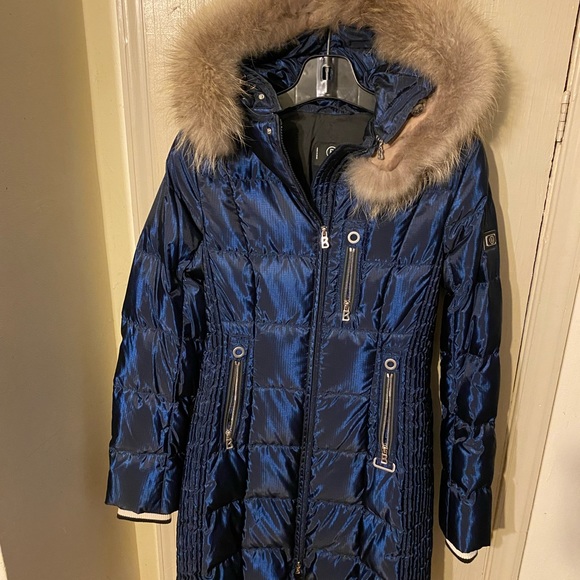 Bogner | Jackets & Coats | Bogner Navy Longline Puffer Detachable Hood ...